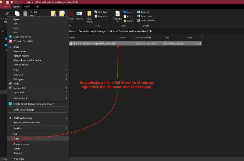 2 Easy Ways To Duplicate A Word File And Rename It The Techie Senior