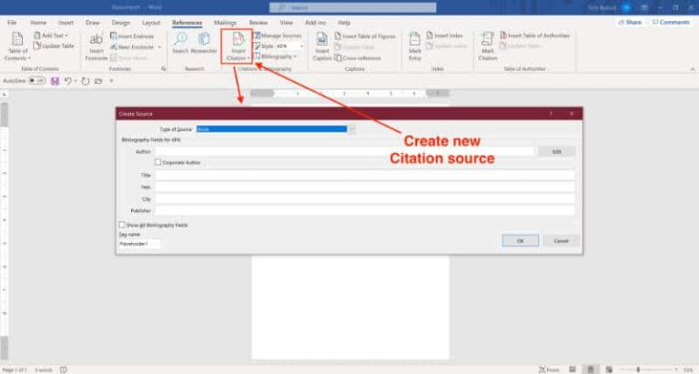 Tracking References and Citations in MS Word Easily - The Techie Senior
