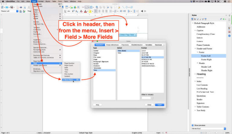Insert Headers and Footers in LibreOffice Writer the Easy Way - The Techie Senior