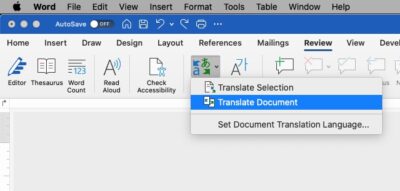 Translate a Word Document to Spanish and Other Languages - The Techie ...