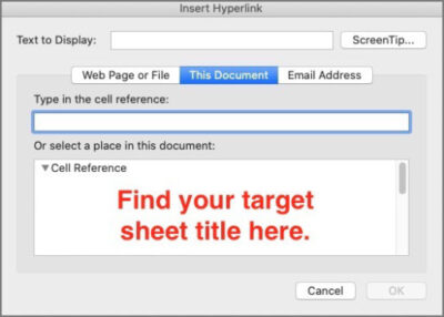 How to Create an Excel Jump to Cell Link - The Techie Senior