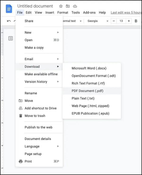 How To Turn Google Docs Into PDF The Techie Senior