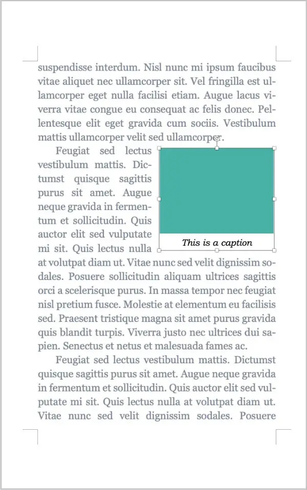 Formatting Images And Captions In Microsoft Word For Print Books The 
